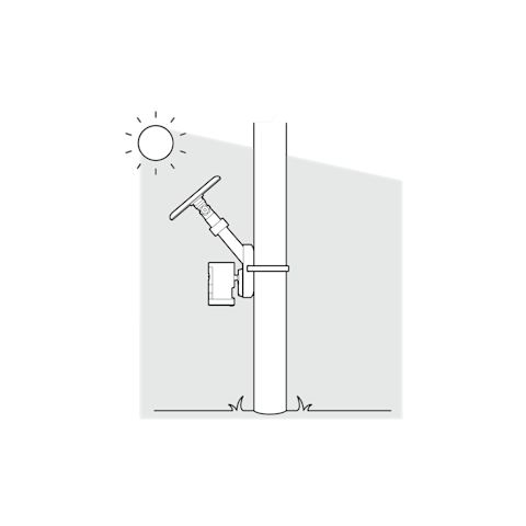 Installing Pole and Wall Mount for Cameras and Solar Panels